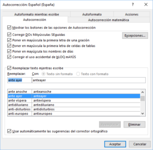 Ahorrar tiempo al escribir en Word con Autocorrección