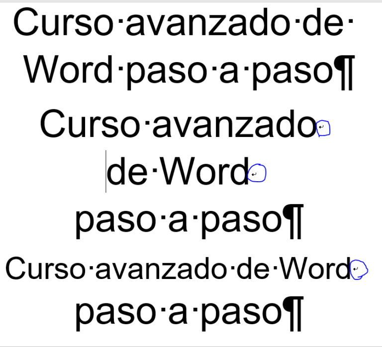 Saltos de línea - WordExperto